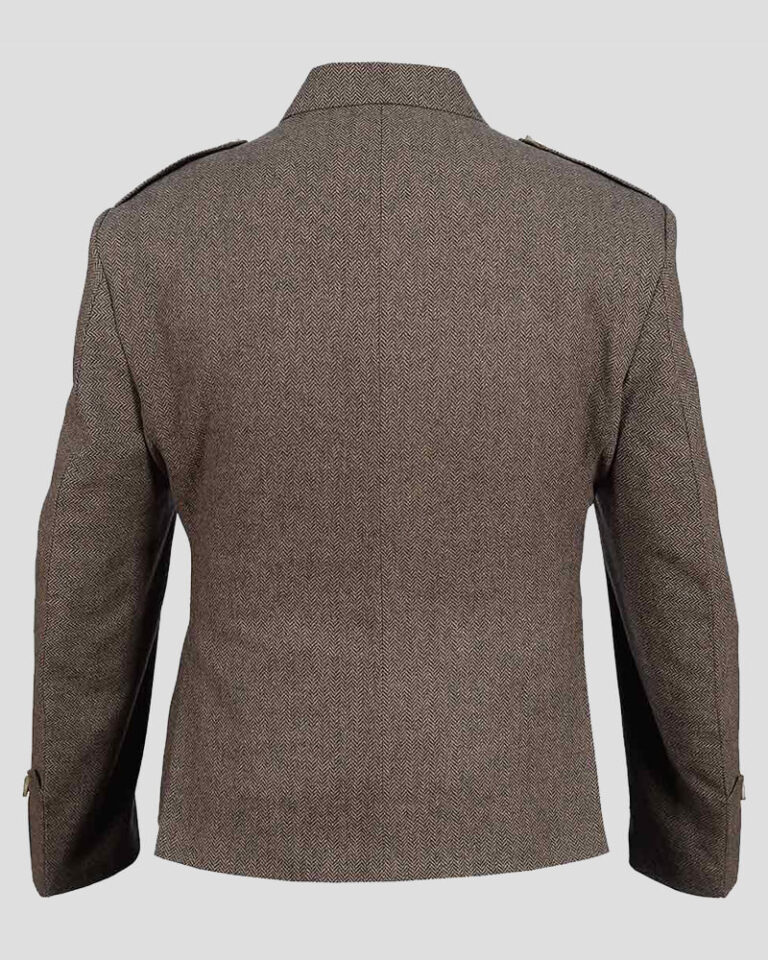 Brown Tweed Argyle Jacket | Classic Highland Style - Scotland Kilt ...