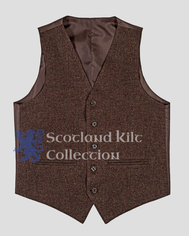 Dark Brown Tweed Argyle Kilt Jacket - Scotland Kilt Collection