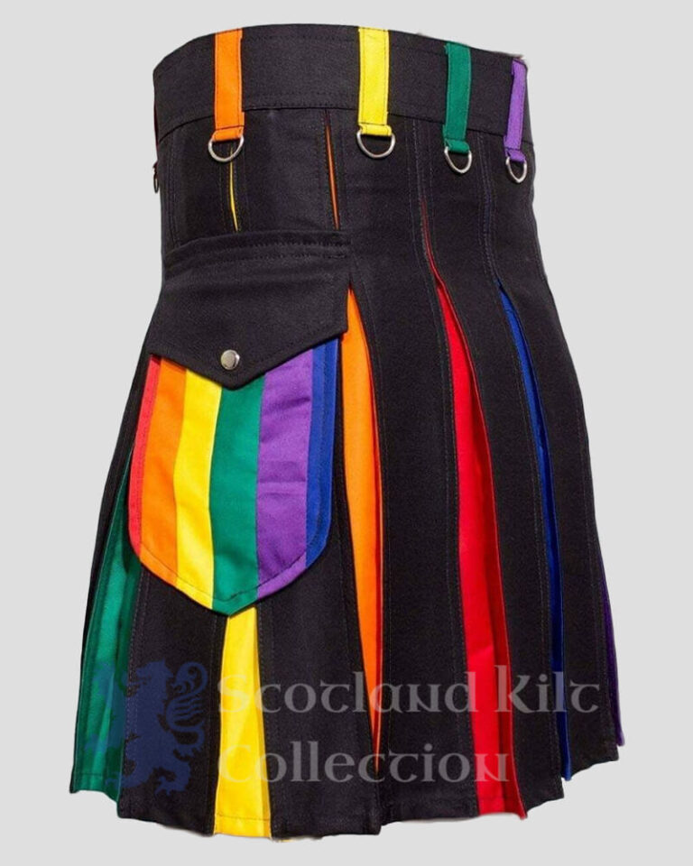 Rainbow Utility Hybrid Kilt Pride Kilt – LGBT Gay Kilt