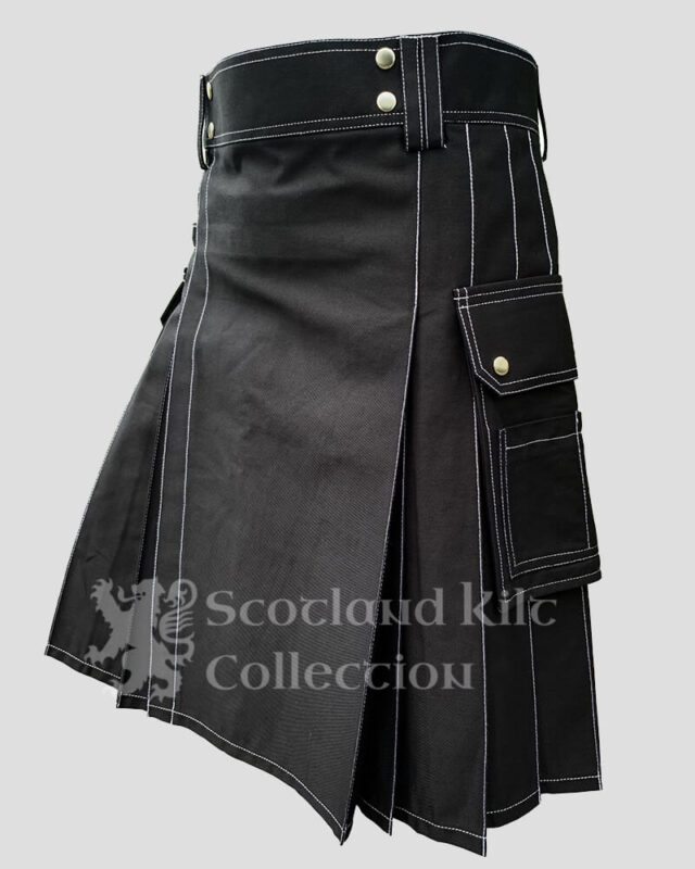 Black Utility Kilt Best Cotton Utility Kilt