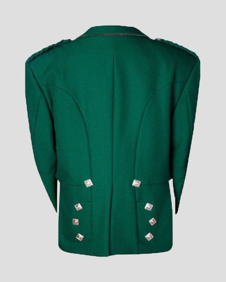 Green Prince Charlie Jacket With Vest \ Waistcoat