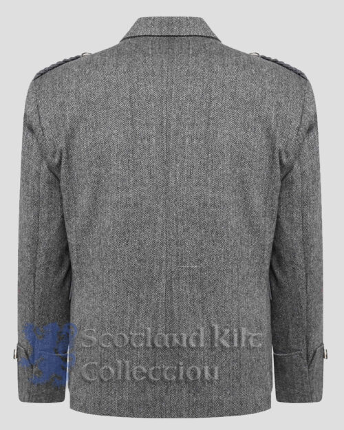 Grey Wool Argyle Kilt Jacket With Waistcoat - Scotland kilt Collectio