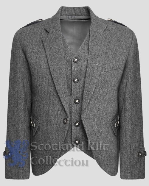 Tweed Crail Highland Kilt Jacket and Vest - Scotland Kilt Collection