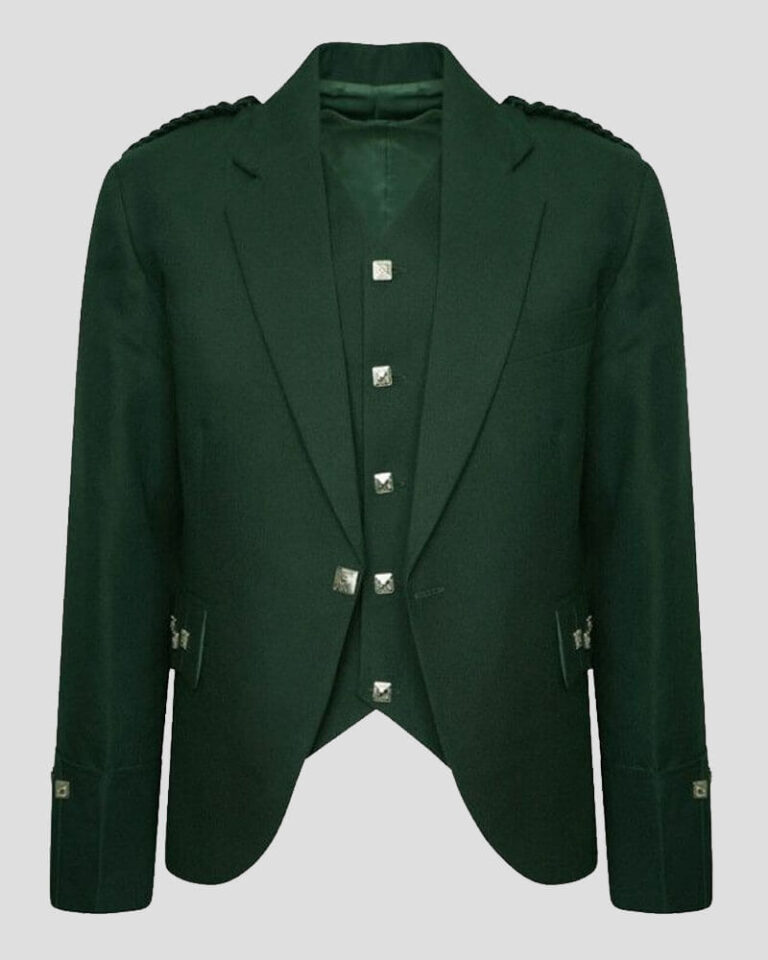 Green Argyle Jacket And Vest - Scotland Kilt Collection