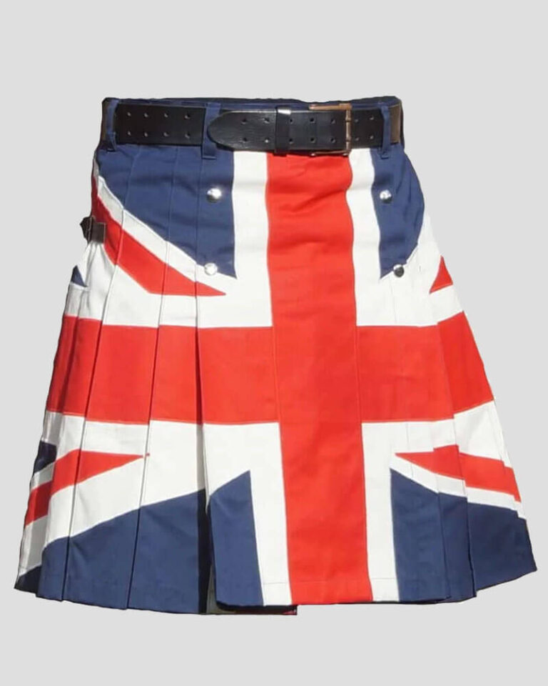 Patriotic Union Jack Flag Kilt - British Utility Kilt | UK Flag Kilt